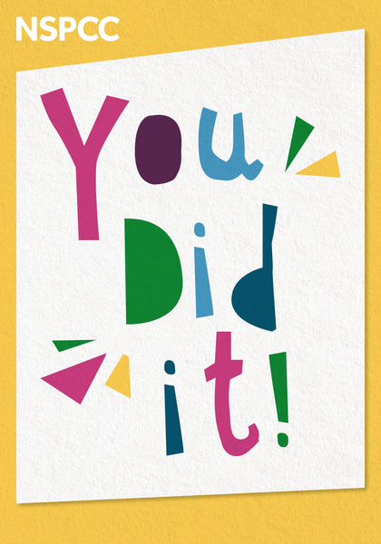 NSPCC eCard - You did it | NSPCC Shop